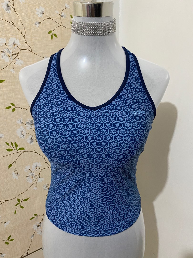 Arena padded swim top dri fit swimwear, Women's Fashion, Tops ...