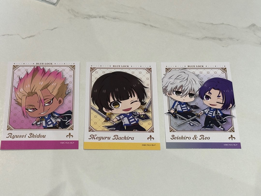 Blue Lock Charahoppin Knight Version Mini Cards - Nagi Reo Shidou ...