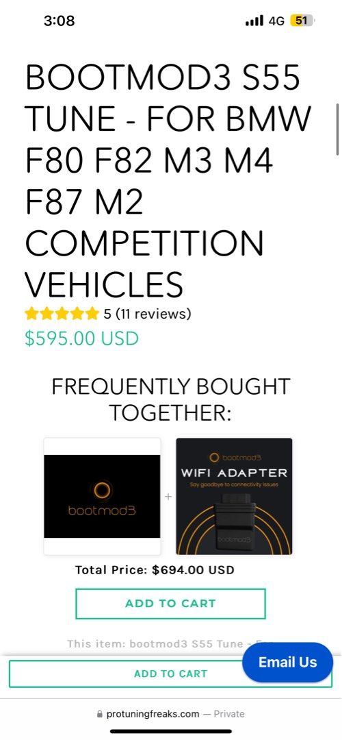 BM3 BootMod3 Tune License For BMW S55 BMW F88 M2 COMP F80 M3 F82 M4 Protuningfreaks, Car ...