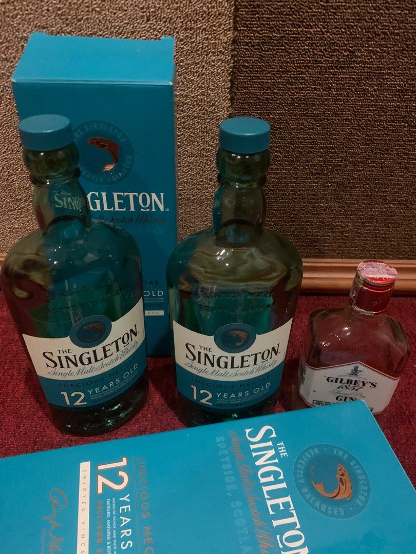 Botol Kaca Singleton Box Lengkap, Antik, Furnitur di Carousell