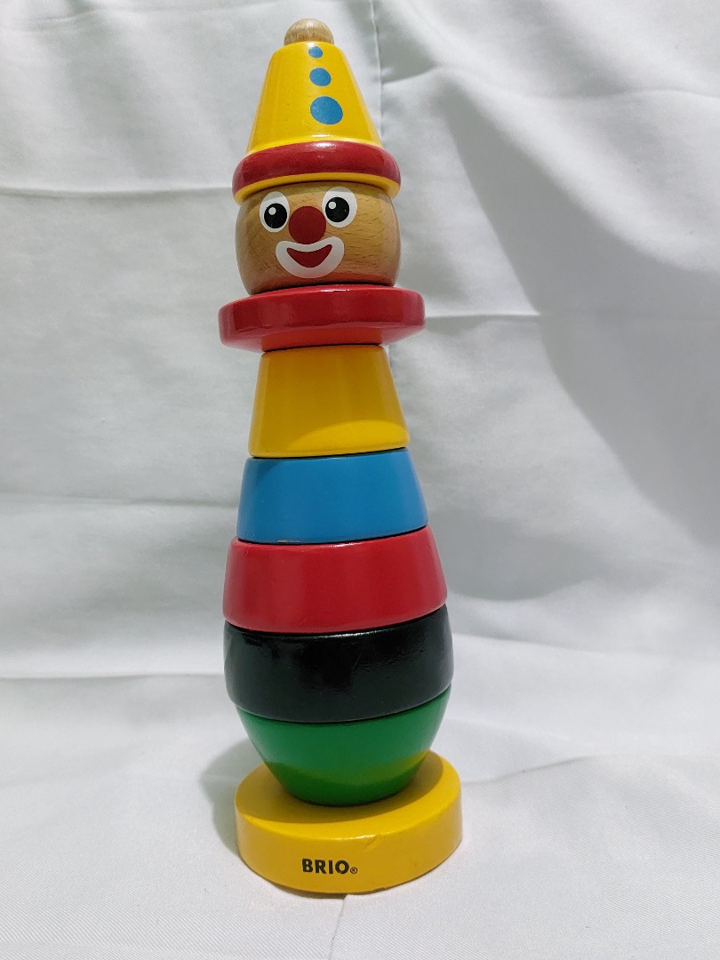 Brio Wooden Stacking Clown 9pcs, Hobbies & Toys, Toys & Games on Carousell