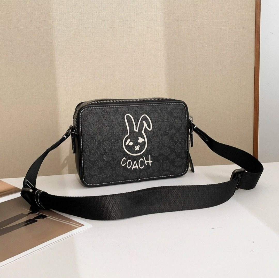 Coach CF929 Lunar New Year Charter Crossbody 24 in Charcoal Signature ...