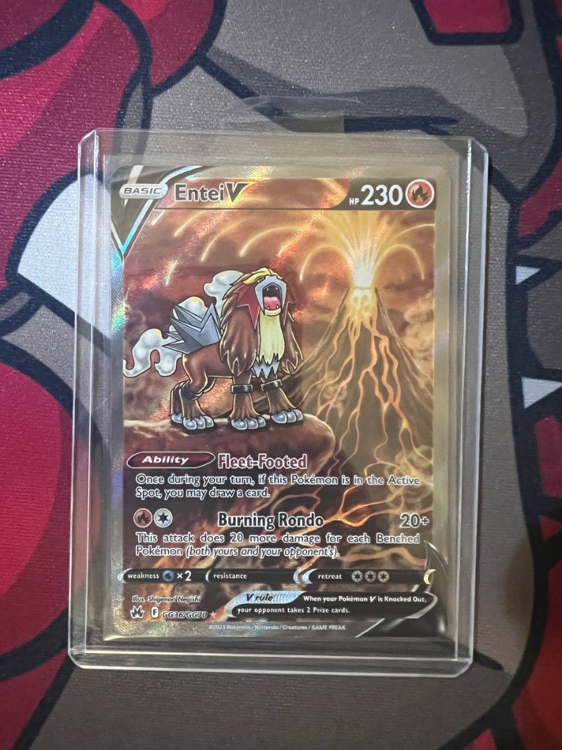Entei V #GG36 Pokemon Crown Zenith, Hobbies & Toys, Toys & Games on ...