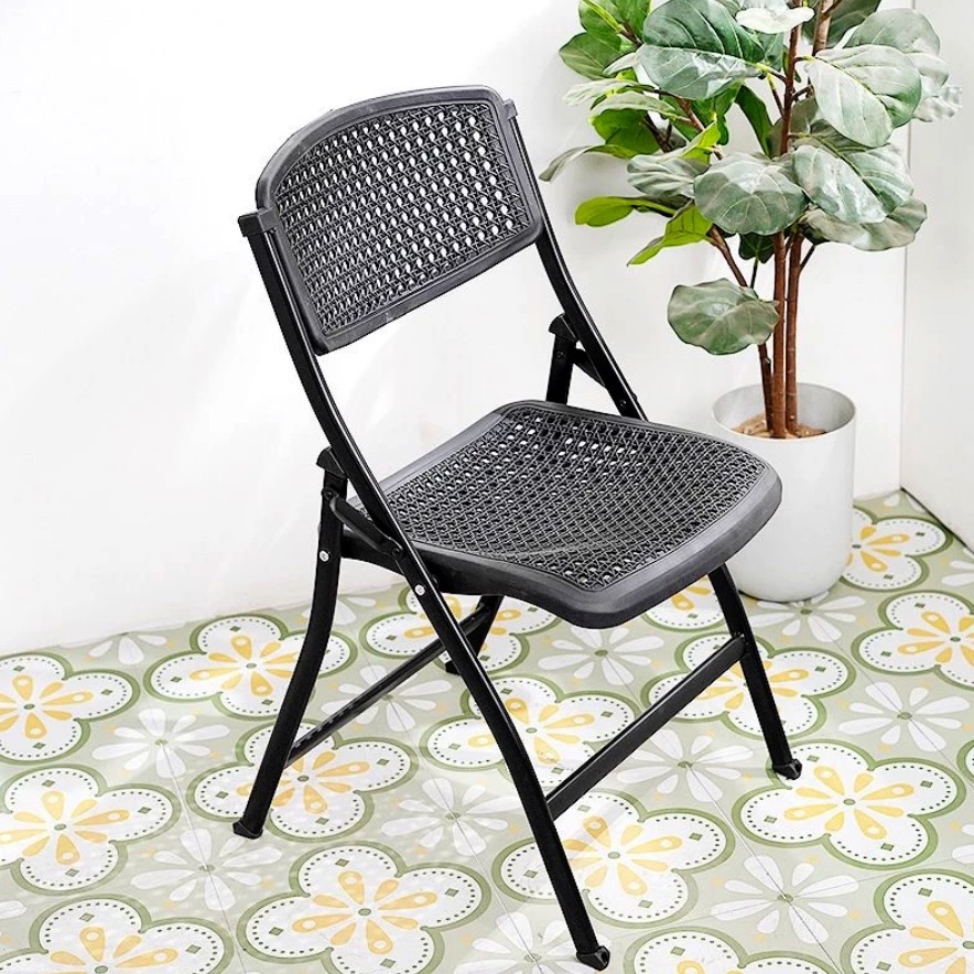 Folding Rattan Chair | Plastic Seat Design | Lightweight Sitting Chair ...