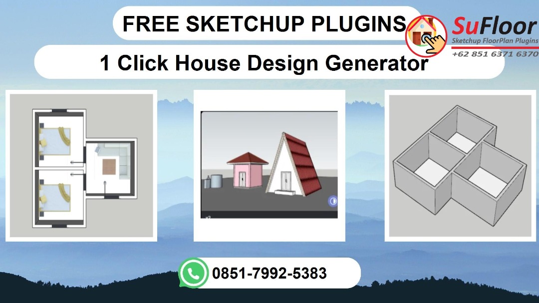 FREE, WA 0851-7992-5383 SKETCHUP PLUGINS 1 Click House Design Generator Portland, Serba Serbi ...