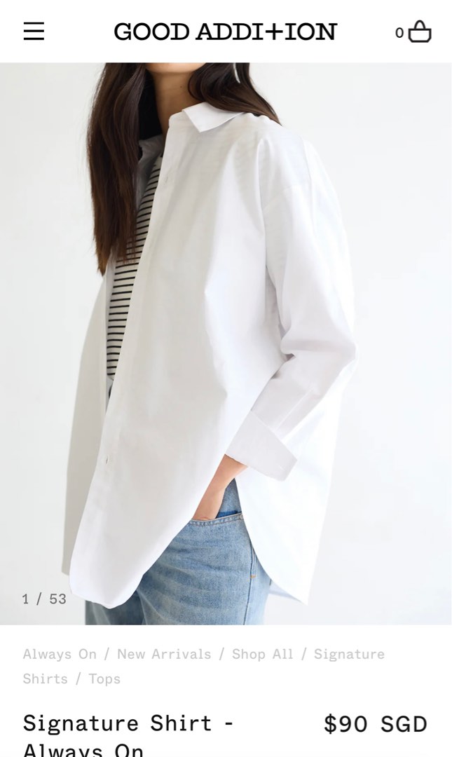 GOOD ADDITION SIGNATURE ALWAYS ON SHIRT ( BNWT), Women's Fashion, Tops ...