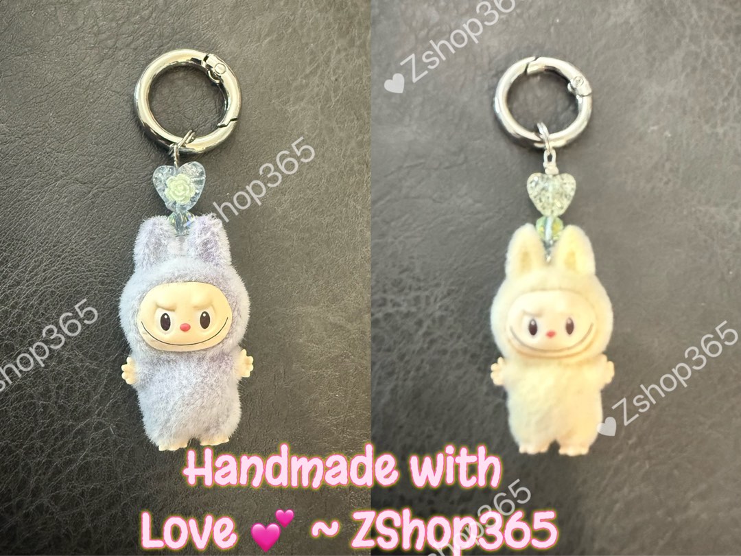 [Grape| Cream Furry Labubu] Bag Charm | Handphone Charm | Keychain ...