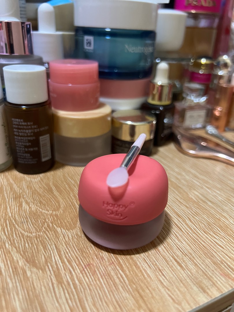 Happy Skin Mallow Pot with Silicon Brush, Beauty & Personal Care, Face ...