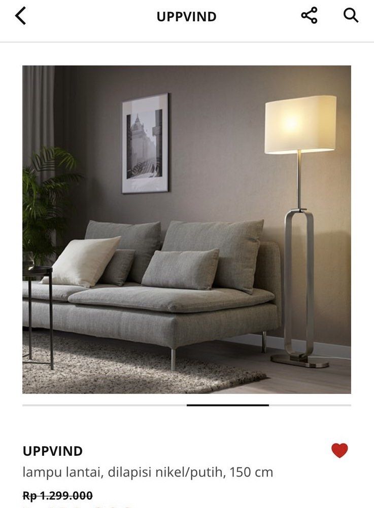 IKEA UPPVIND lampu lantai - floor lamp - KONDISI BARU, Perabotan Rumah ...
