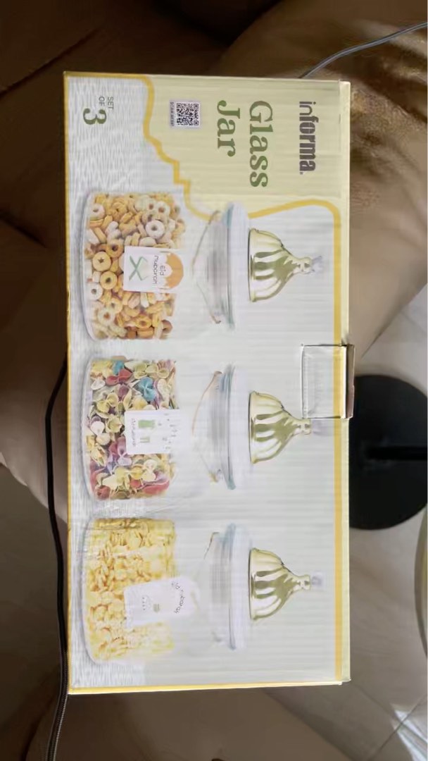 Informa Glass Jar Set of 3, Furniture & Home Living, Kitchenware ...