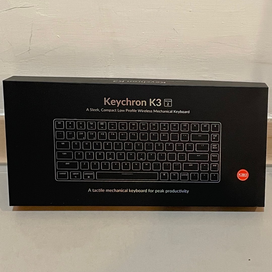 Keychron K3 RGB極薄無線鍵盤 茶軸（全英）, 電腦及科技產品, 電腦周邊產品, 電腦鍵盤及相關產品在旋轉拍賣