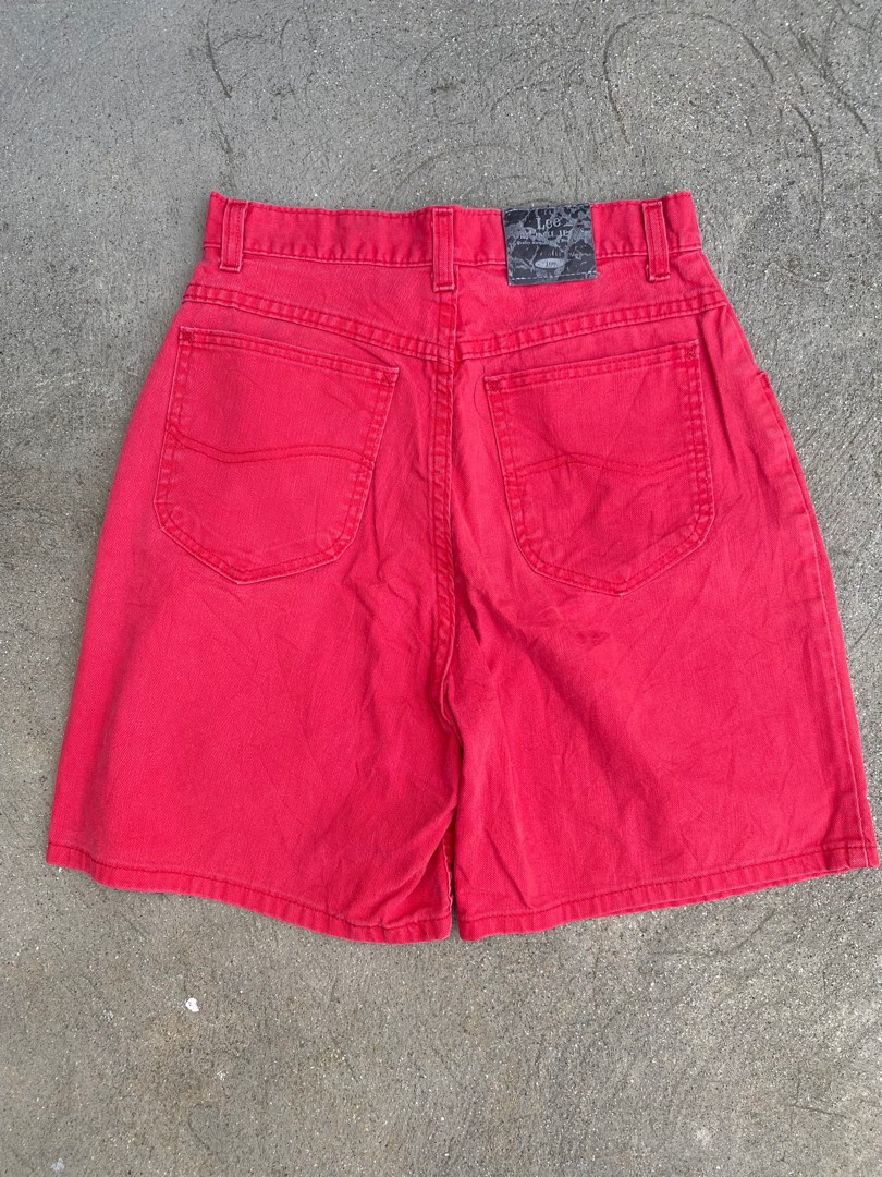 Lee Light Red Jorts, Men's Fashion, Bottoms, Shorts on Carousell