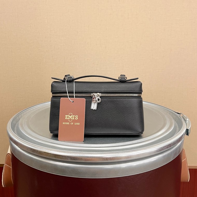 LP Loro Piana Extra Pocket 19 Black Grained Calfskin SHW old version ...