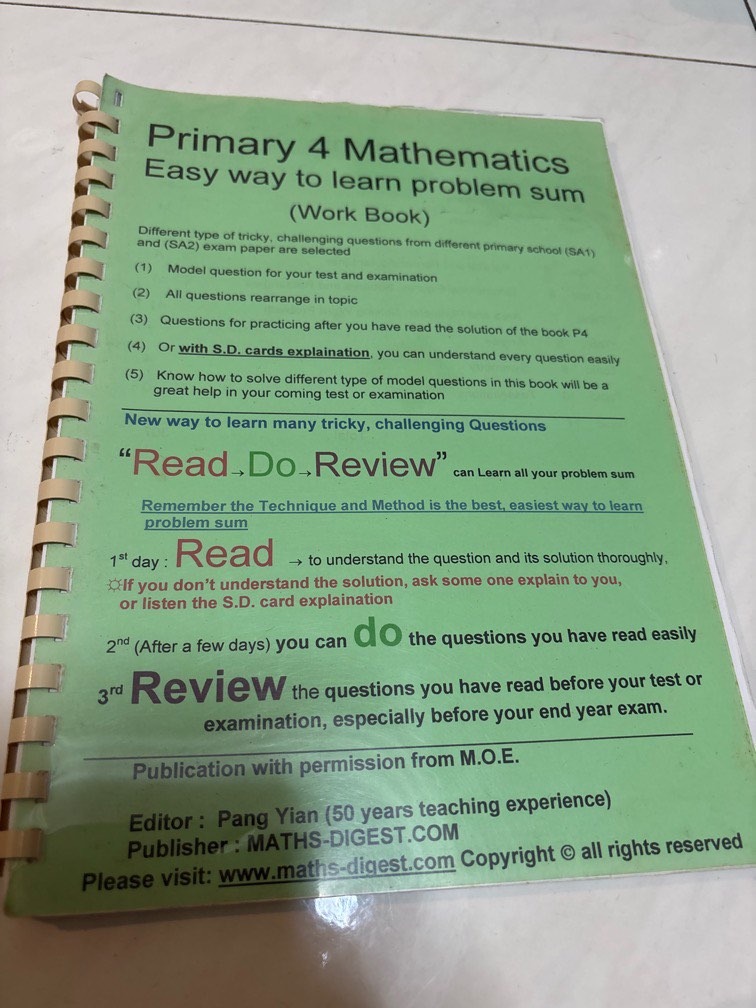 Math primary 4 easy way to learn problem sum, Hobbies & Toys, Books ...