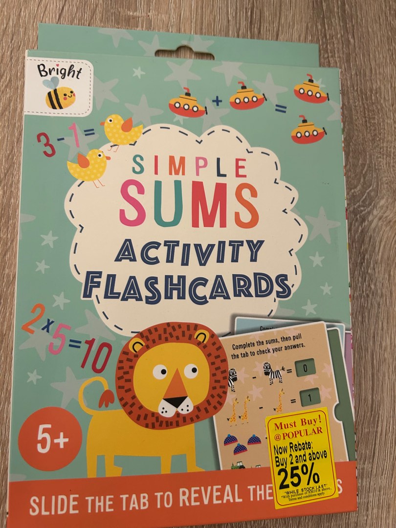 Mathematic flash card, activity book, wooden tangram, Hobbies & Toys ...
