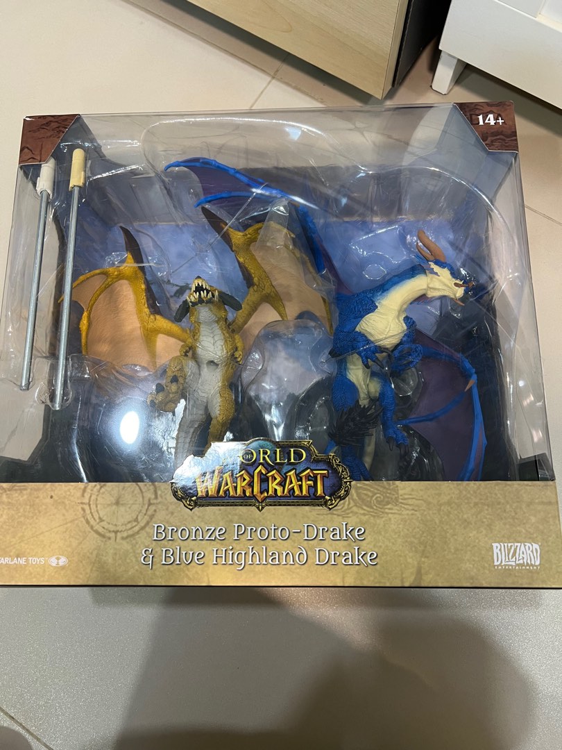 McFarlane world of Warcraft bronze proto-drake and blue highland drake ...