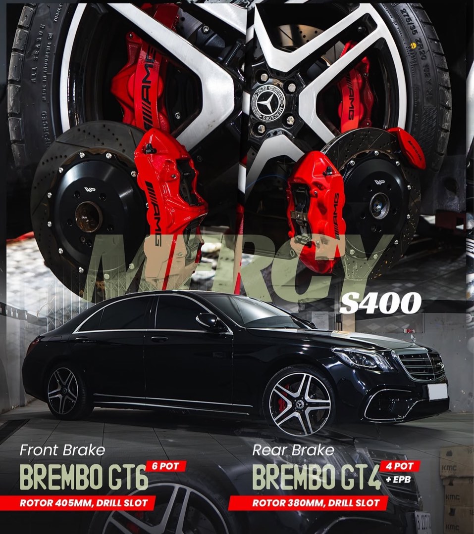 Mercedes S400 (W222) Ultimate Big Brake Kit Upgrade - Brembo CT6 6-Pot ...