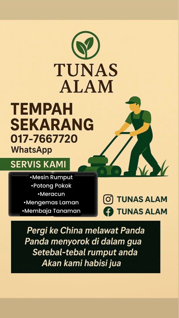Mesin Rumput , Meracun , Memotong Pokok, Furniture & Home Living ...