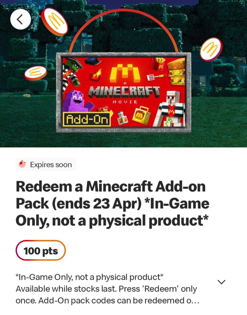 Minecraft Macdonald Add-On Pack, Video Gaming, Gaming Accessories, Game ...