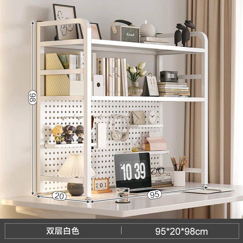 New Study Work Table Shelf DIY Pegboard Display Storage Books ...