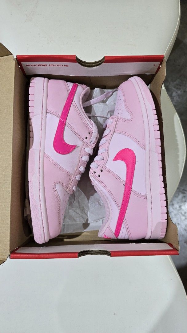 Nike Dunk Low Triple Pink GS, Women's Fashion, Footwear, Sneakers on ...