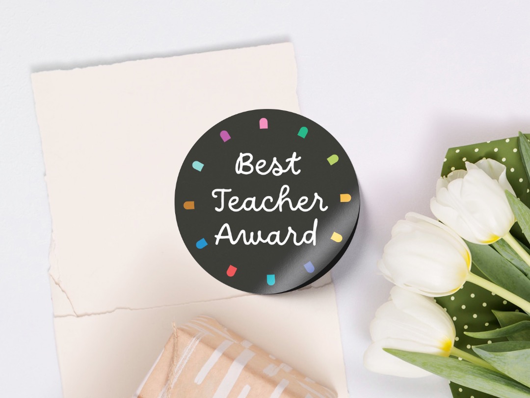 LOCO Best Teacher Award Stickers (S-Size) for polymailers / small ...