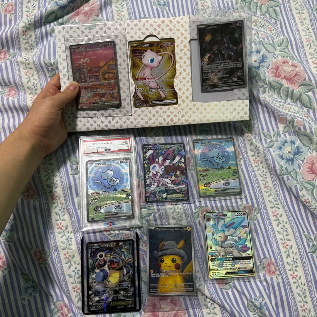 Pokemon card - Mew UPC Promo (EX, metal gold mew, Mewtwo IR), Pikachu ...