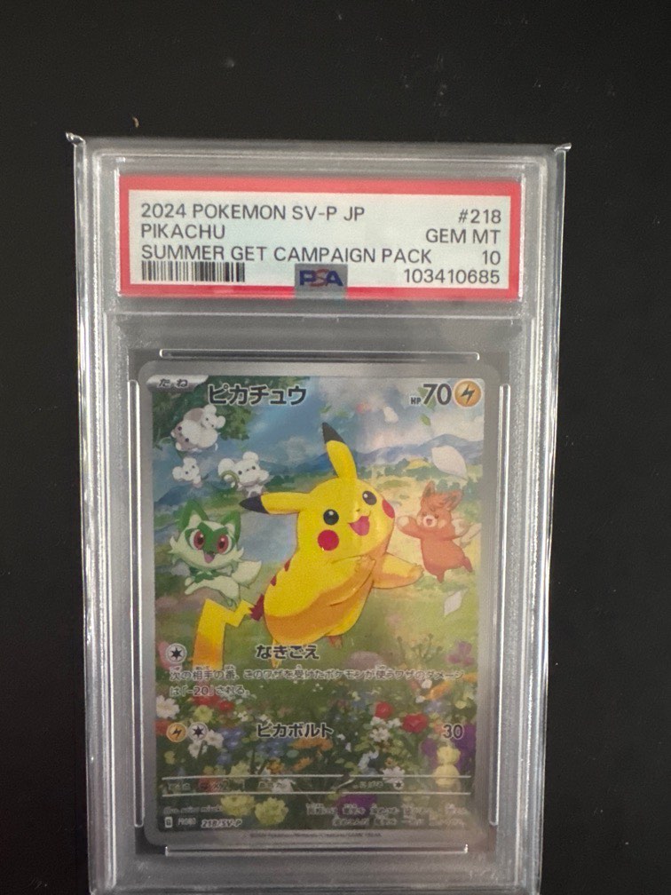 Pokemon paldea adventure chest pikachu promo PSA 10, Hobbies & Toys ...