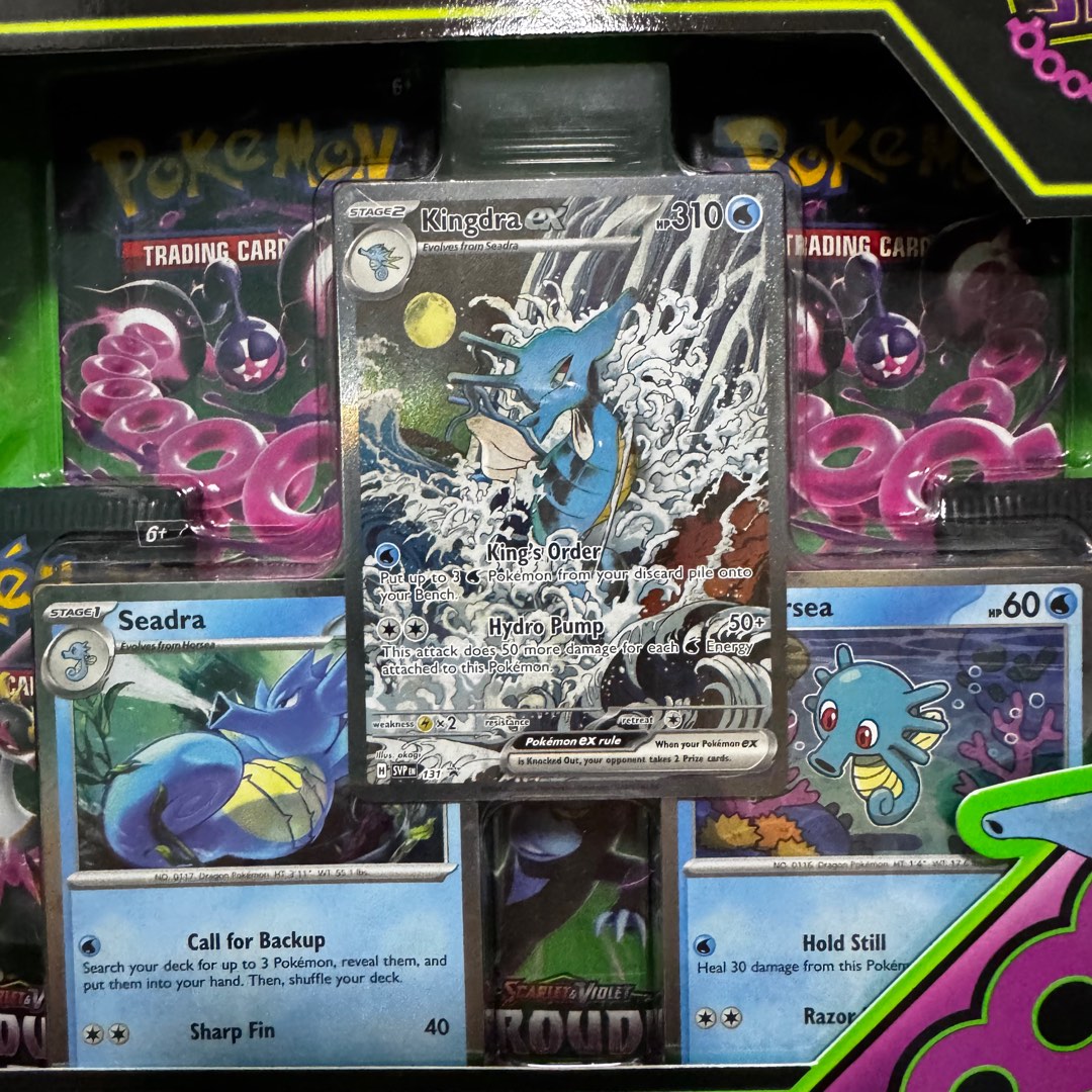 Pokemon Shrouded Fables Kingdra EX Promo Set Box, Hobbies & Toys, Toys ...