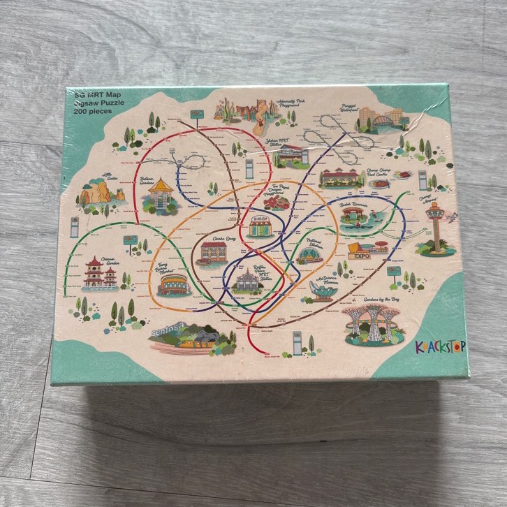 SG MRT Map Jigsaw Puzzle (Knackstop), Hobbies & Toys, Memorabilia ...