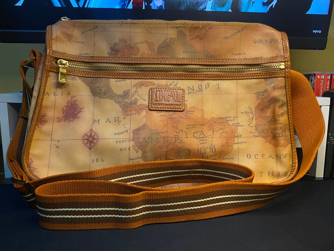 Subdeall Ancient Sailing Map Sling Bag, Luxury, Bags & Wallets on Carousell