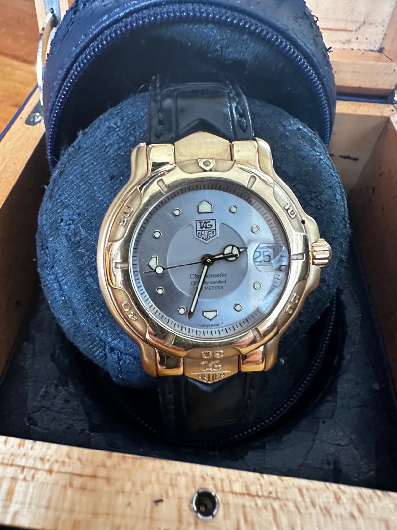 Tag Heuer 6000 Gold Chronometer Full Set, Luxury, Watches on Carousell
