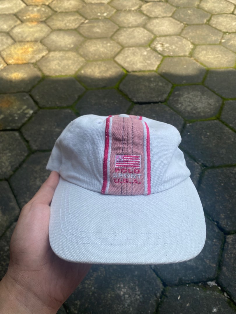 Topi Polo Sport Raph Lauren 2000s USA, Fesyen Pria, Aksesoris, Topi di Carousell
