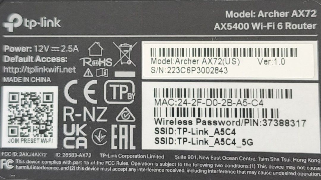 TP-Link Router Archer AX72 AX5400, Computers & Tech, Parts ...