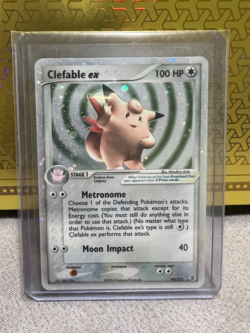 Vintage 2004 Pokemon EX Fire Red & Leaf Green Clefable EX, Hobbies ...