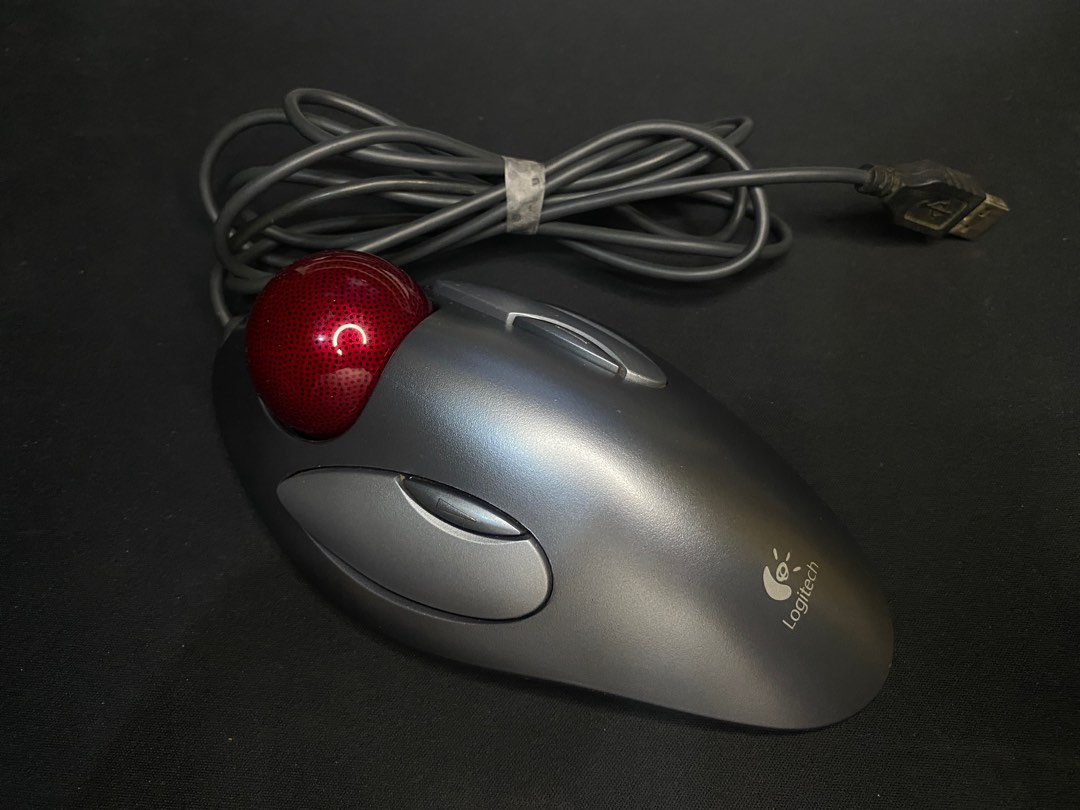 Vintage Logitech Trackball Marble, Computers & Tech, Parts ...