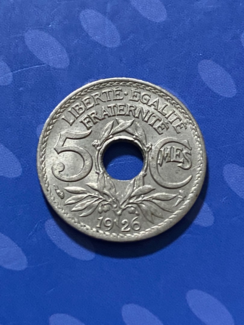 1926 France 5 Cmes old coin, Hobbies & Toys, Memorabilia & Collectibles ...