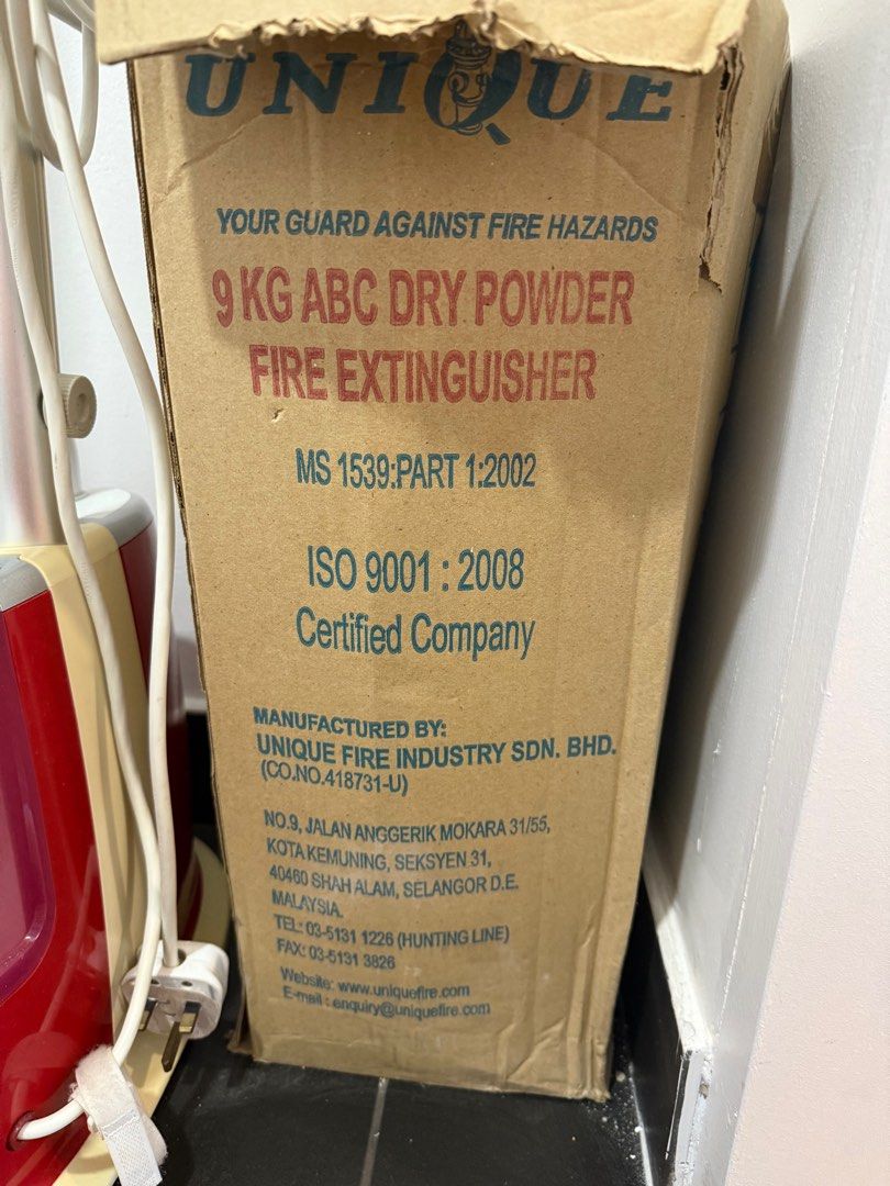 9kg Unused Fire Extinguisher, Everything Else, Others on Carousell