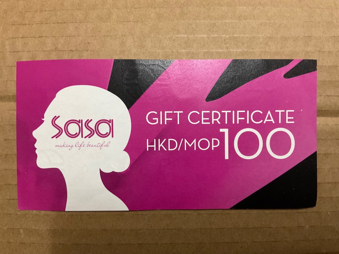 [九折] Sasa 莎莎 $100優惠券Sasa coupon voucher 現金劵 兩張, 門票＆禮券, 現金券、兌換券、禮券 ...