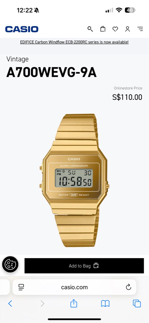 A700WEVG-9ADF Vintage Casio Watch, Men's Fashion, Watches & Accessories ...