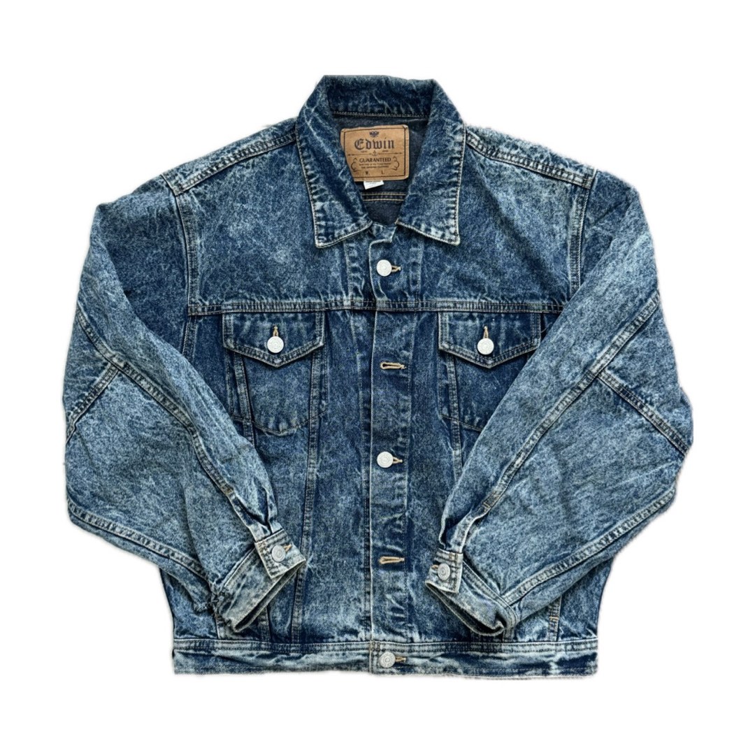 Acid Washed Denim Jacket, Men's Fashion, Coats, Jackets and Outerwear ...