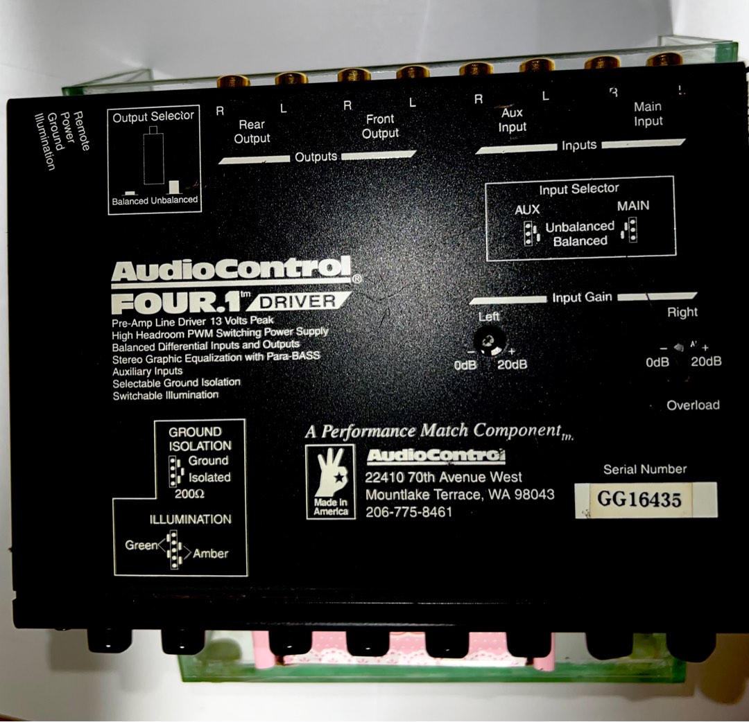 Audio Control FOUR.1 Equalizer / Line Driver Car, Audio, Other Audio ...