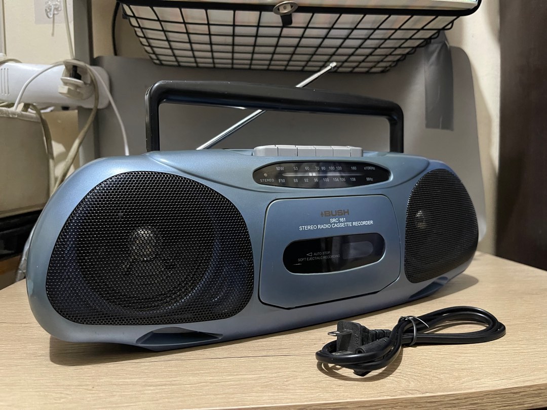 Bush Stereo Cassette Boombox 220v no esyu complete FM AM perfect speed ...