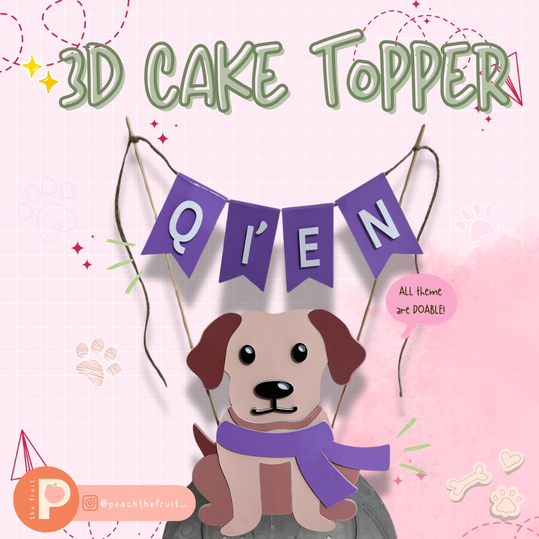 CAKE TOPPER, 3D CAKE TOPPER, CUSTOMISE CAKE TOPPER, PERSONALISE CAKE ...