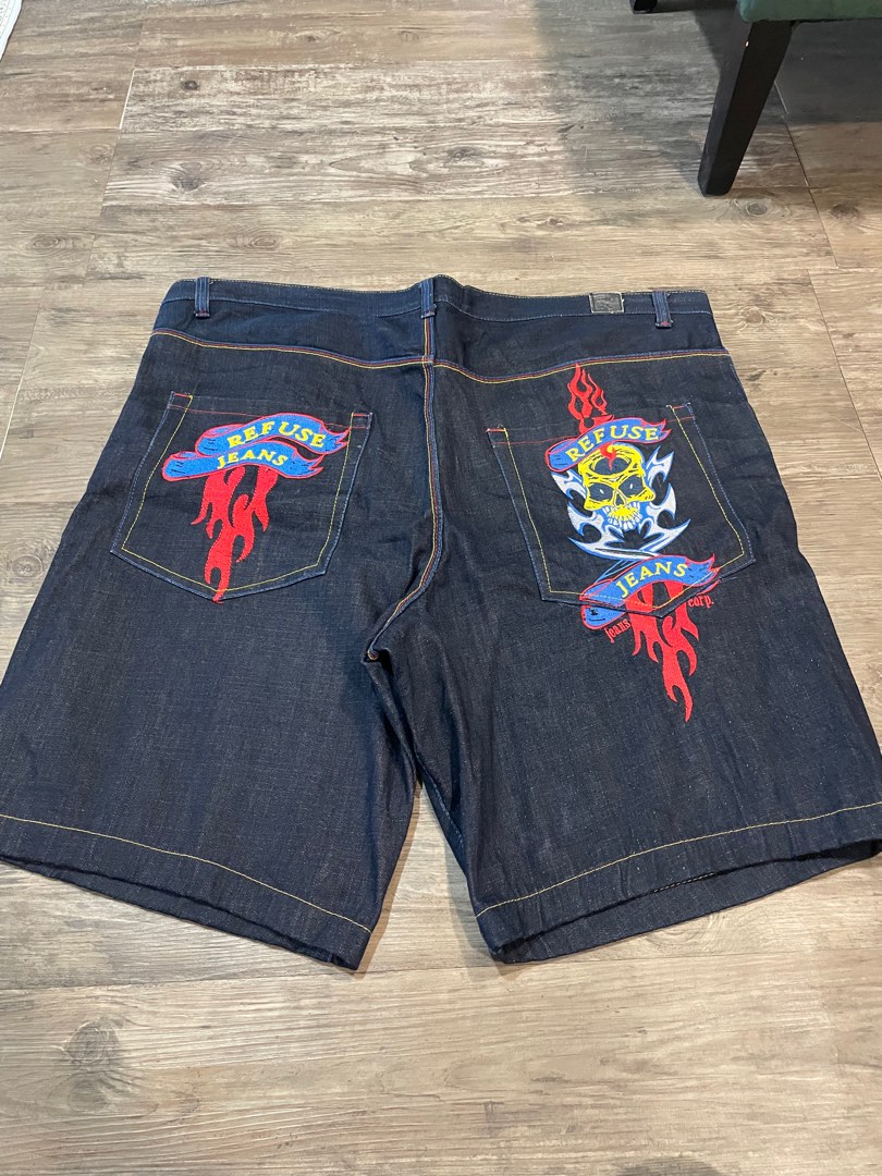 EMO SUPER BAGGY JORTS LIKE JNCO TAPOUT FUBU SOUTHPOLE DC SHOE BAGGY ...