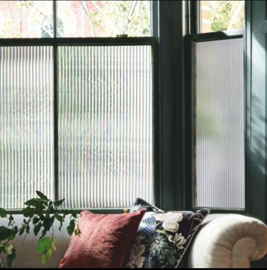 Fluted Pattern Design Sticker Apply On Glass, Furniture & Home Living ...