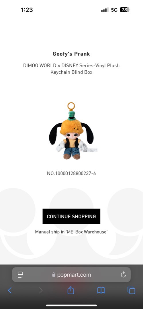 [Goofy] DIMOO WORLD x DISNEY Series - Vinyl Plush Keychain, Hobbies ...