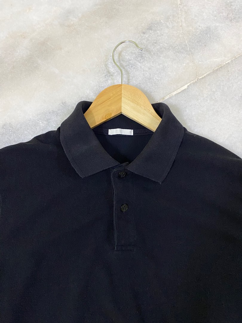 GU Polo Black, Men's Fashion, Tops & Sets, Tshirts & Polo Shirts on ...
