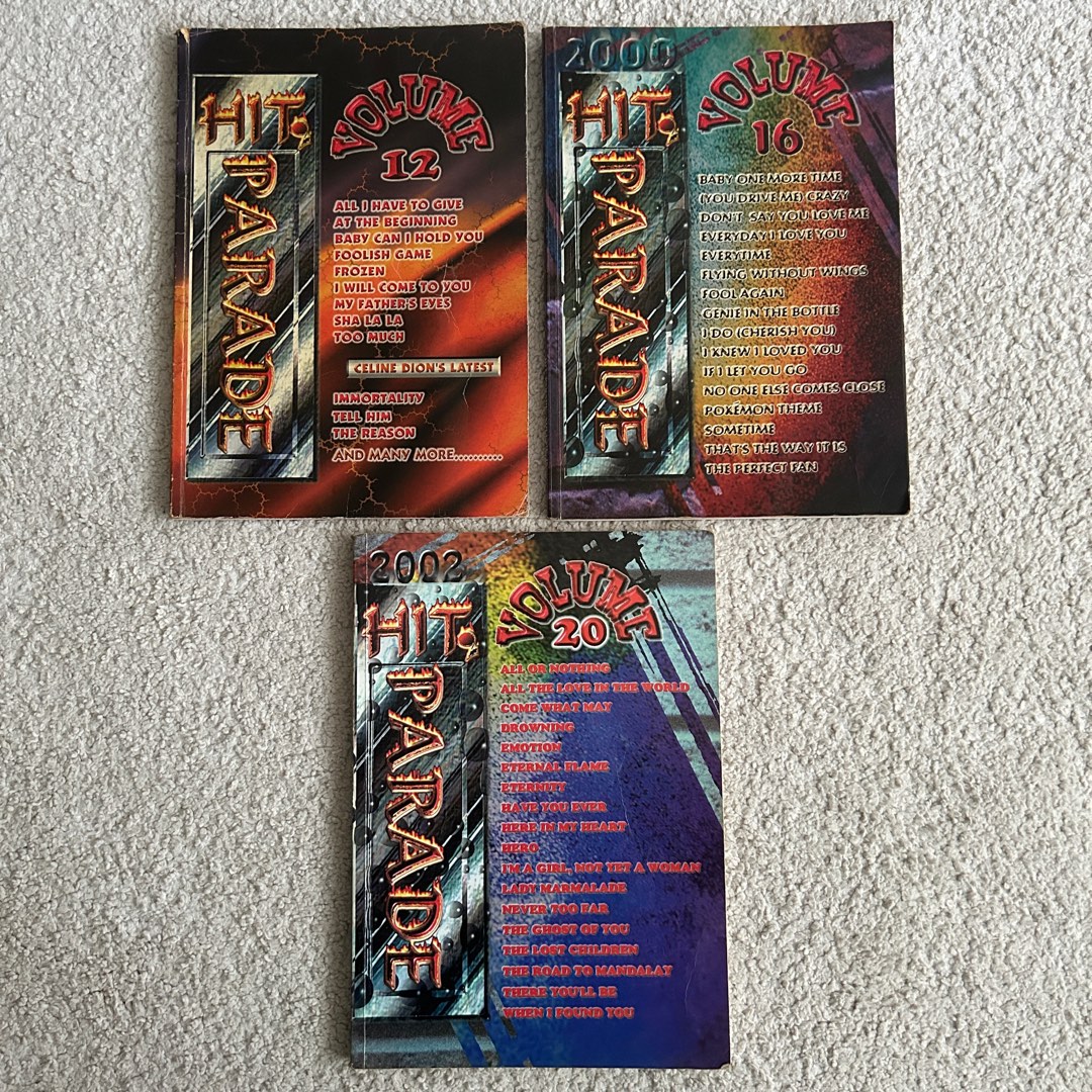 Hit Parade Volume 12 / 16 / 20 Piano Keyboards 2000s Pop Song Music ...