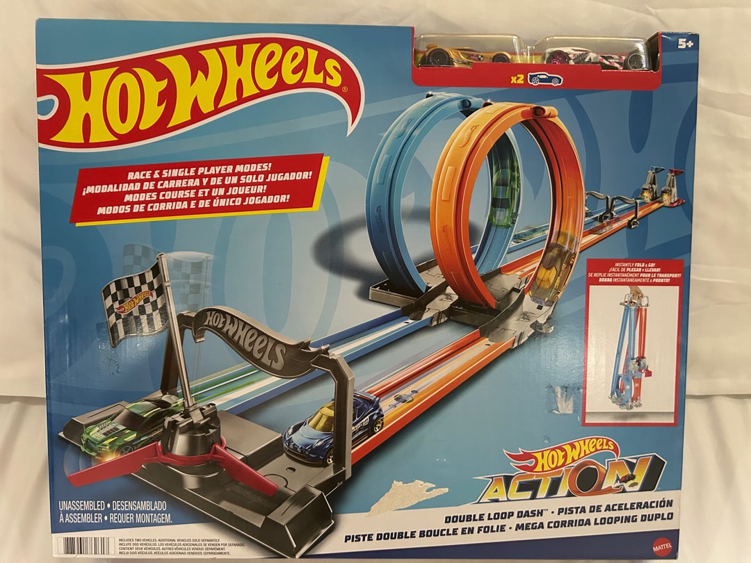 Hot Wheels - Double Loop Dash, Hobbies & Toys, Toys & Games on Carousell